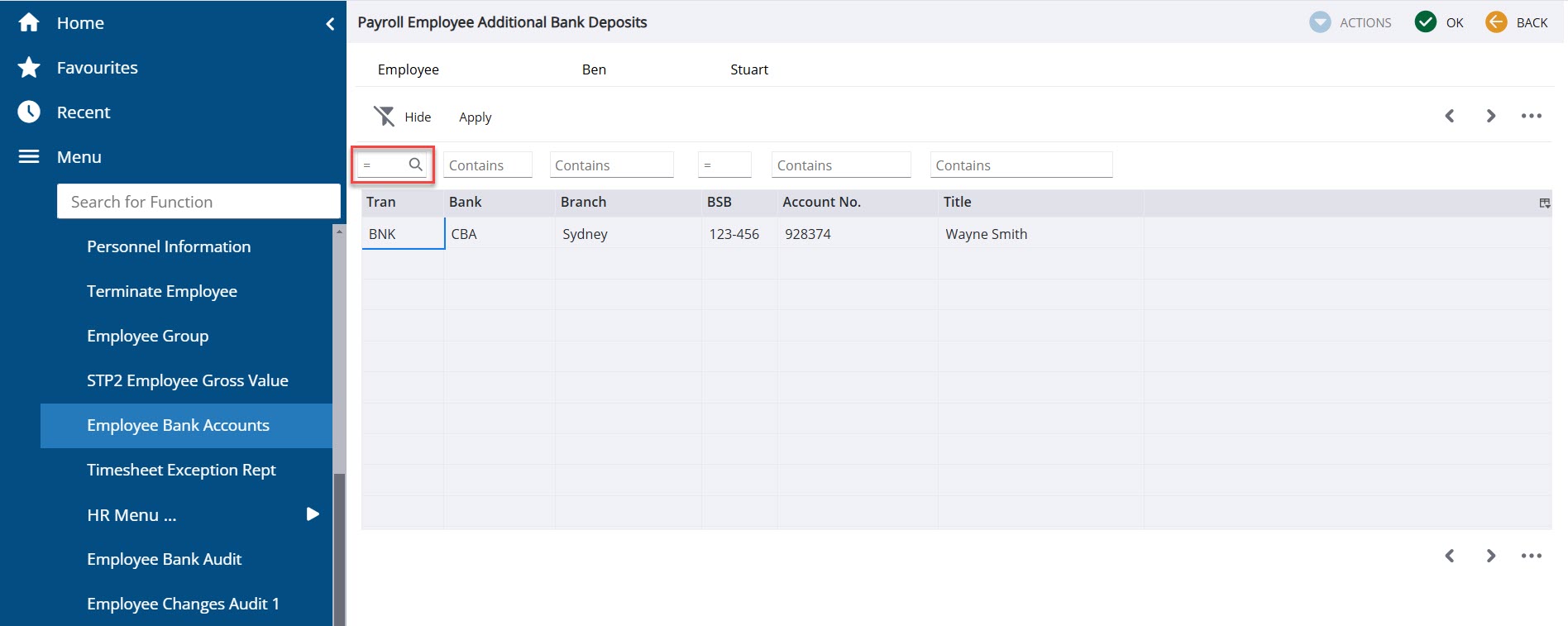 Manage Employee Bank Accounts | Trimble Help (beta)
