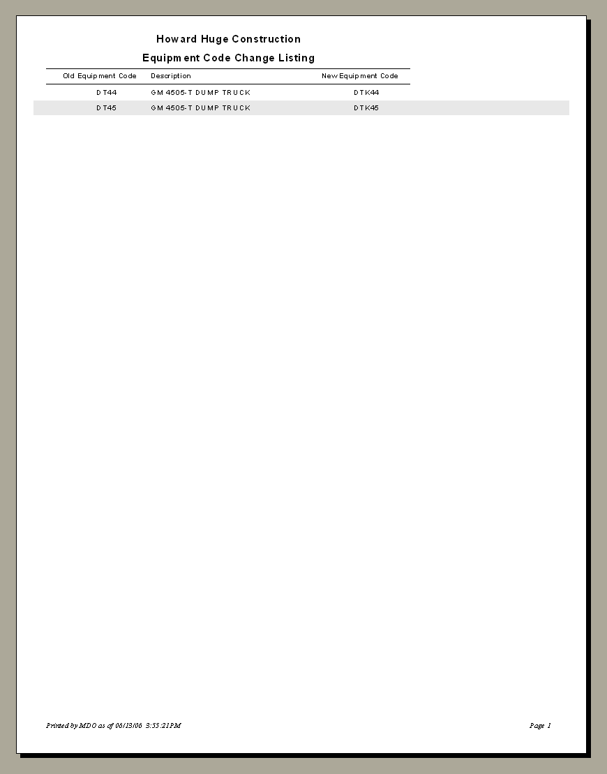Equipment Code Change Listing | Trimble Help (beta)