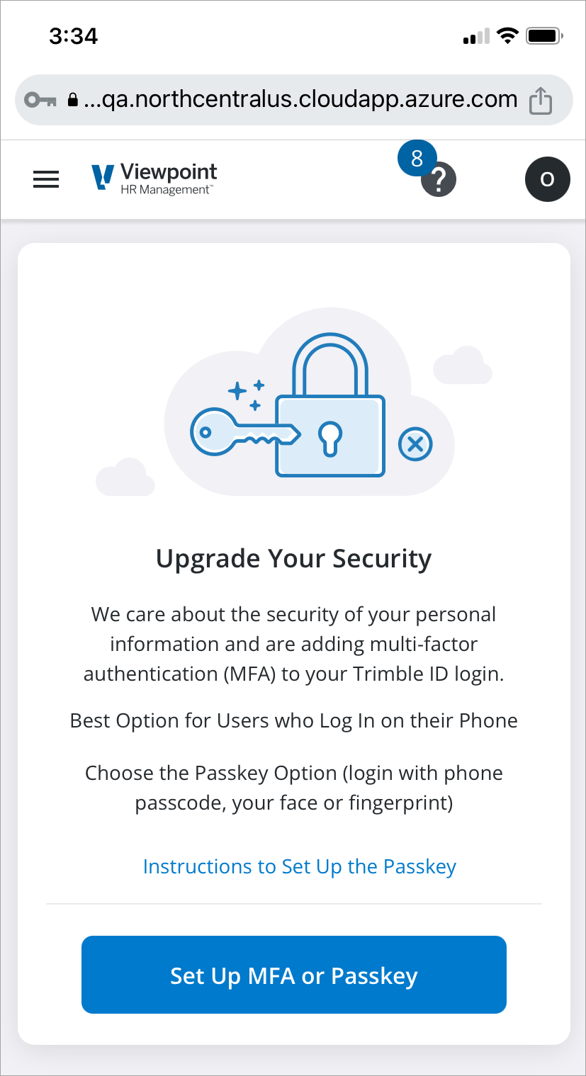 Upgrade Your Account With a Passkey on a Phone | Trimble Help (beta)
