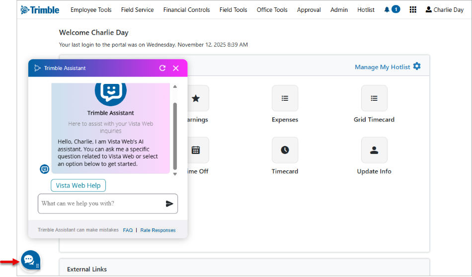 About Trimble Assistant for Vista Web | Trimble Help (beta)